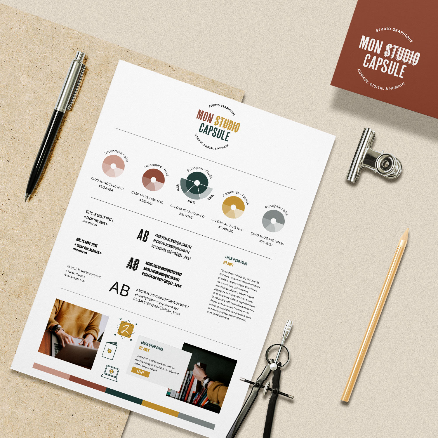 Création d'identité visuelle professionnelle • Mon Studio Capsule
